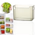 Clear Freezer Storage Bins,1Pack Clear Plastic Bins for Refrigerator ...