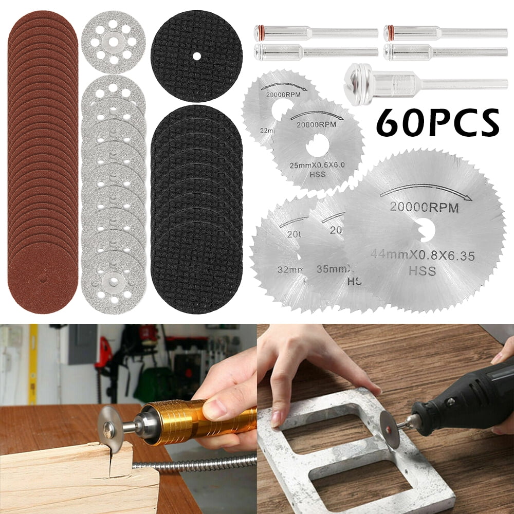 60Pcs Cutting Wheel Set for Rotary Tool Die Grinder Metal Mini Cut Off ...
