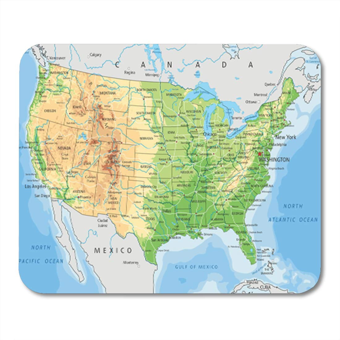 Us Physical Map Rivers