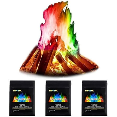 Fortunenine 3 Packs Magical Bonfire Flame Stain Color Changing Powder ...