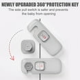 UUDIMEE 2PCS Fridge Lock, Grey Refrigerator Childproof Lock, Freezer ...