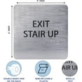 ADA CENTRAL SIGNS - 6" X6" Exit Stair Up Sign - ADA Compliant Tactile ...