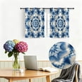 Blue and White Tie Dye Pattern Blackout Curtains,Triple Weaved Fabric ...