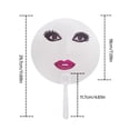 2Pcs Light Weight Funny Round Fan Big Eye and Red Lip Handheld Fan Hot ...