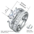 Devuggo 2.01Carat TCW Princess Cut Engagement Cubic Zirconia 925 ...