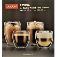 Free Shipping! BODUM Double Wall Glass Coffee Mug Set with Handle 13.5 ...