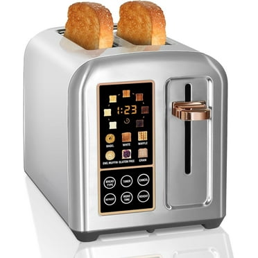 Yabano Toaster 4 Slice, Extra Wide Slots, Stainless Steel with High ...