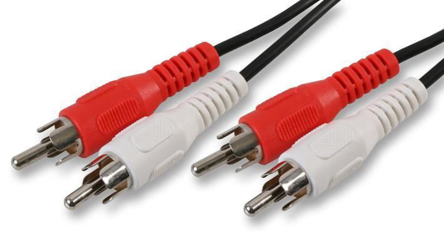 PRO SIGNAL - 2x Phono (RCA) Male to 2x Male Lead, 25cm Black - Walmart.com