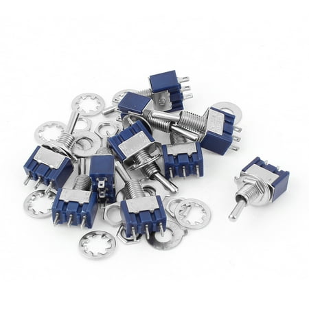 10 Pcs 3 Pin SPDT ON-ON 2 Positions Mini Toggle Switch AC 6A/125V ...