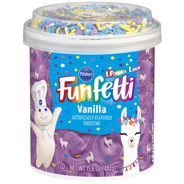Pillsbury Funfetti Vibrant Green Vanilla Frosting, 15.6 oz Tub ...