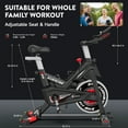 POOBOO Indoor Cycling Bike Exercise Bike Bluetooth Stationary Bike ...
