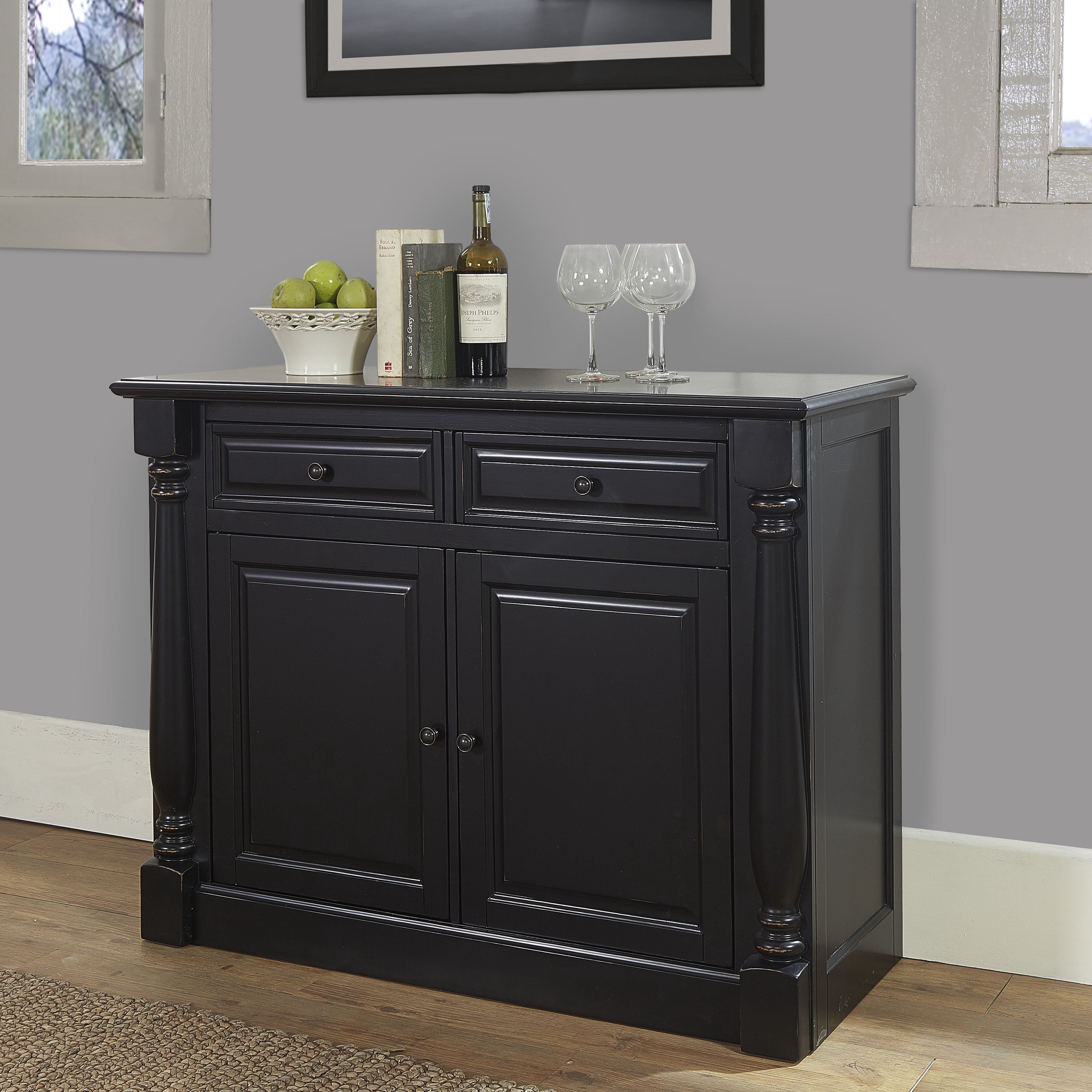 SHELBY BUFFET IN BLACK FINISH - Walmart.com