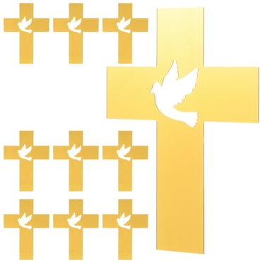 RUOYING Acrylic Cake Topper Dove Cross Cake Toppers Baptism Cake ...