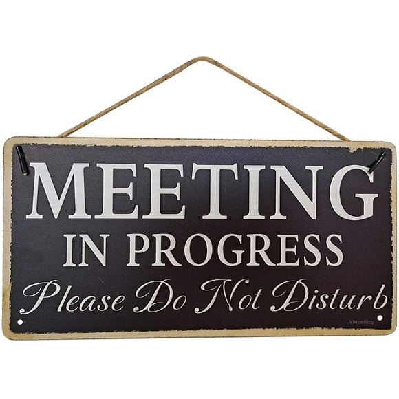 Meeting Progress Door Sign