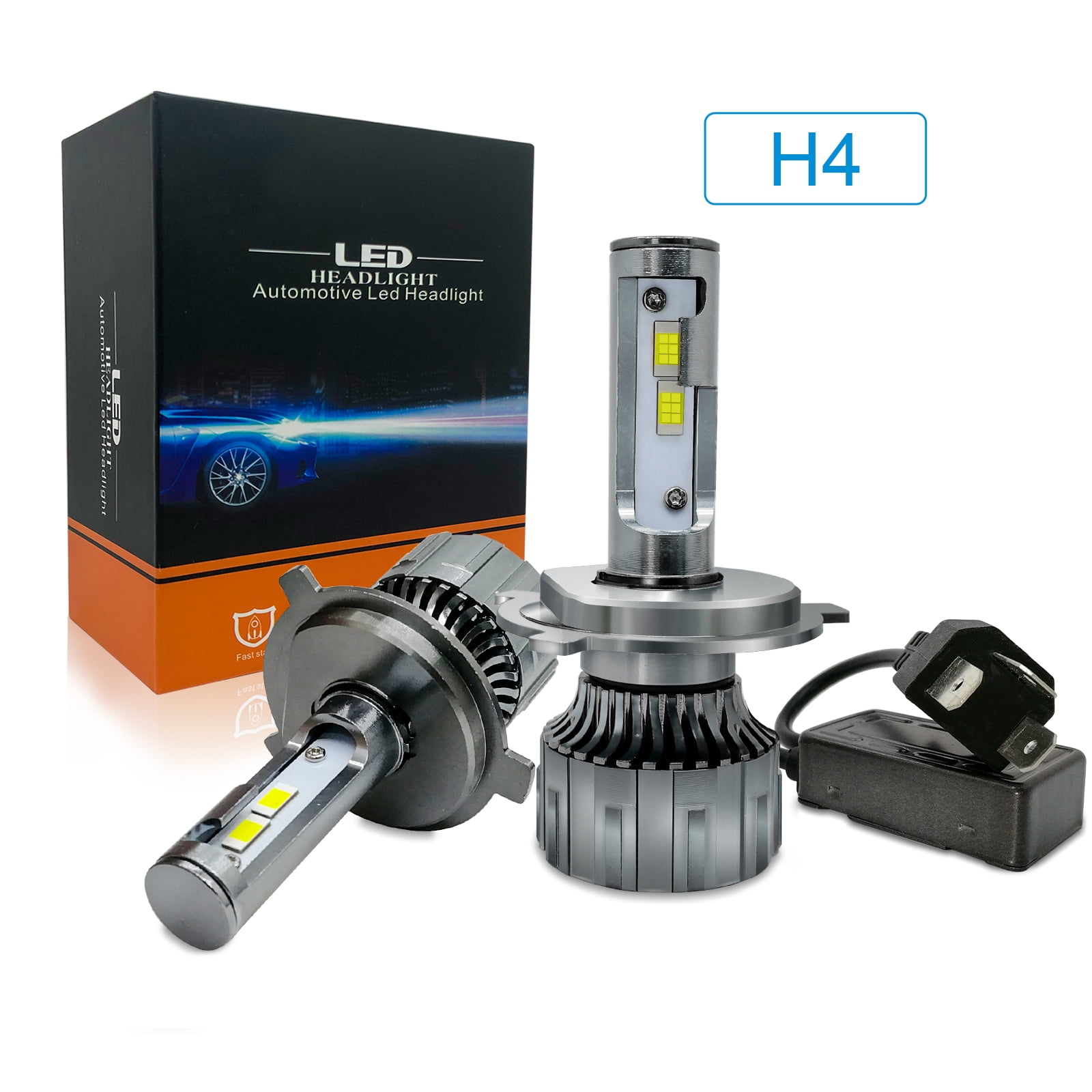 Bauma Auto Csp 3570 H4 LED Headlight Bulbs Kit 20000 LM 7000K Cool ...
