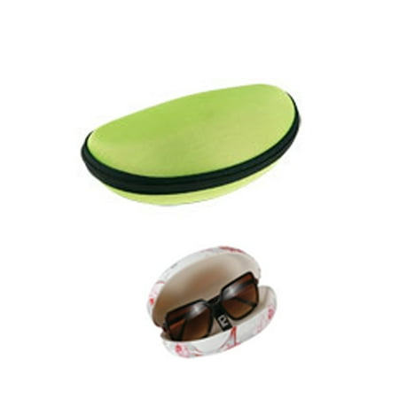 Stylish Zip Up Sun Glass Case - Large Green Eyeglass Case (Hard Shell ...