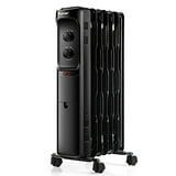 Costway 1500W Adjustable Oil Filled Portable Radiator Space Heater With ...