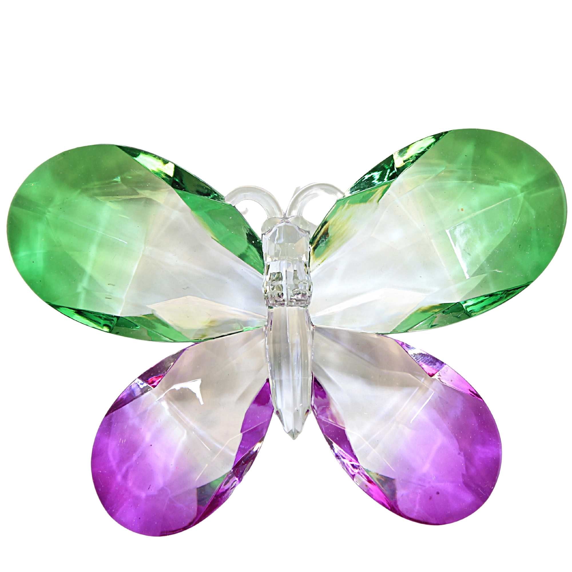 Crystal Expressions Colorful Butterfly Acrylic Faceted Suncatcher ...