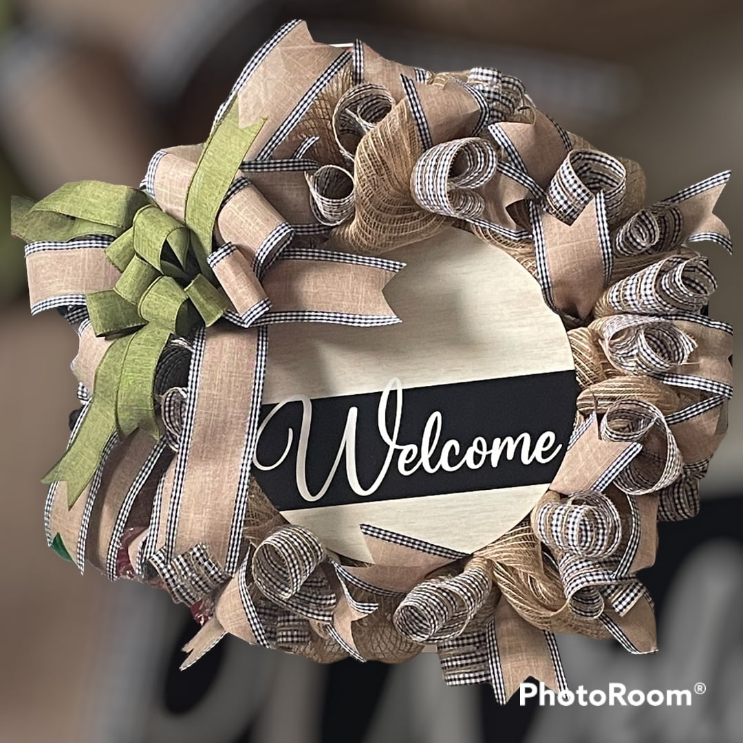 Welcome Wreath Everyday Wreath Home Décor - Walmart.com