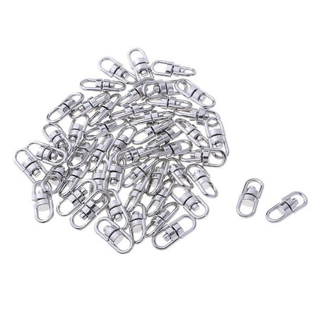 50PCS Double Ended Swivel Eye Hooks, Zinc Alloy Hinged Eyelet Eye ...
