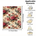 Soft Vintage Rose Floral Print Flannel Throw Blanket - Reversible ...