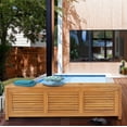 Teak Wood Manhattan Pool and Deck Storage Box - Walmart.com