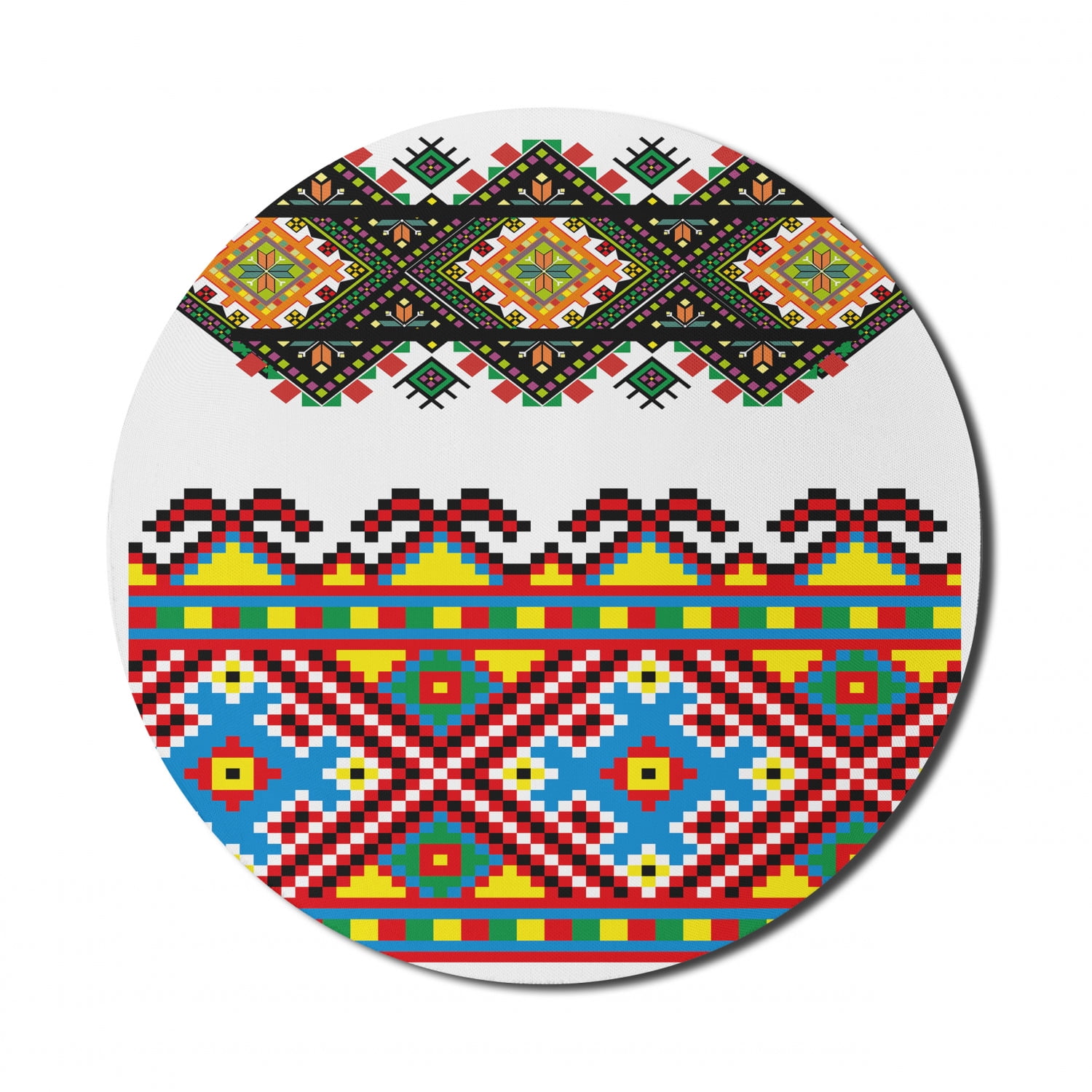 Ethnic Mouse Pad for Computers, Retro Ukrainian Ornament Traditional ...