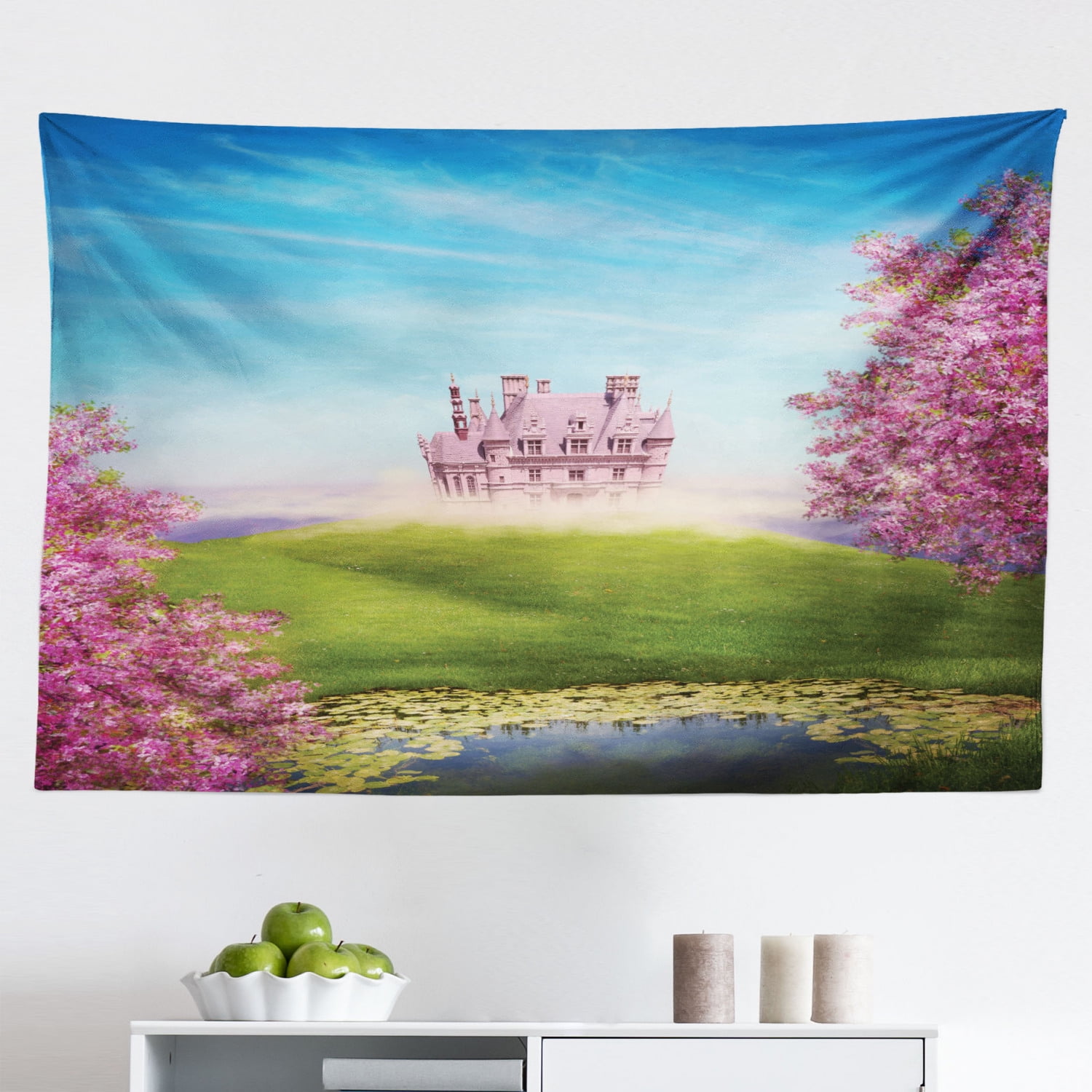 Cartoon Tapestry, Tale Cartoon Tiara Crown Notebook Doodle Design ...