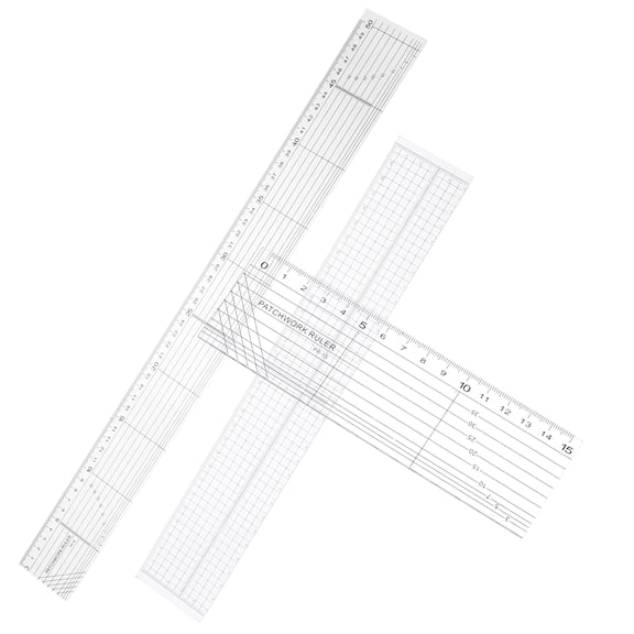 Slotted Quilting Ruler Square Acrylic Fabric Cutting Clear Mark Non ...