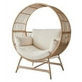 Better Homes & Gardens Bellamy Round Wicker Outdoor Egg Chair, Beige ...