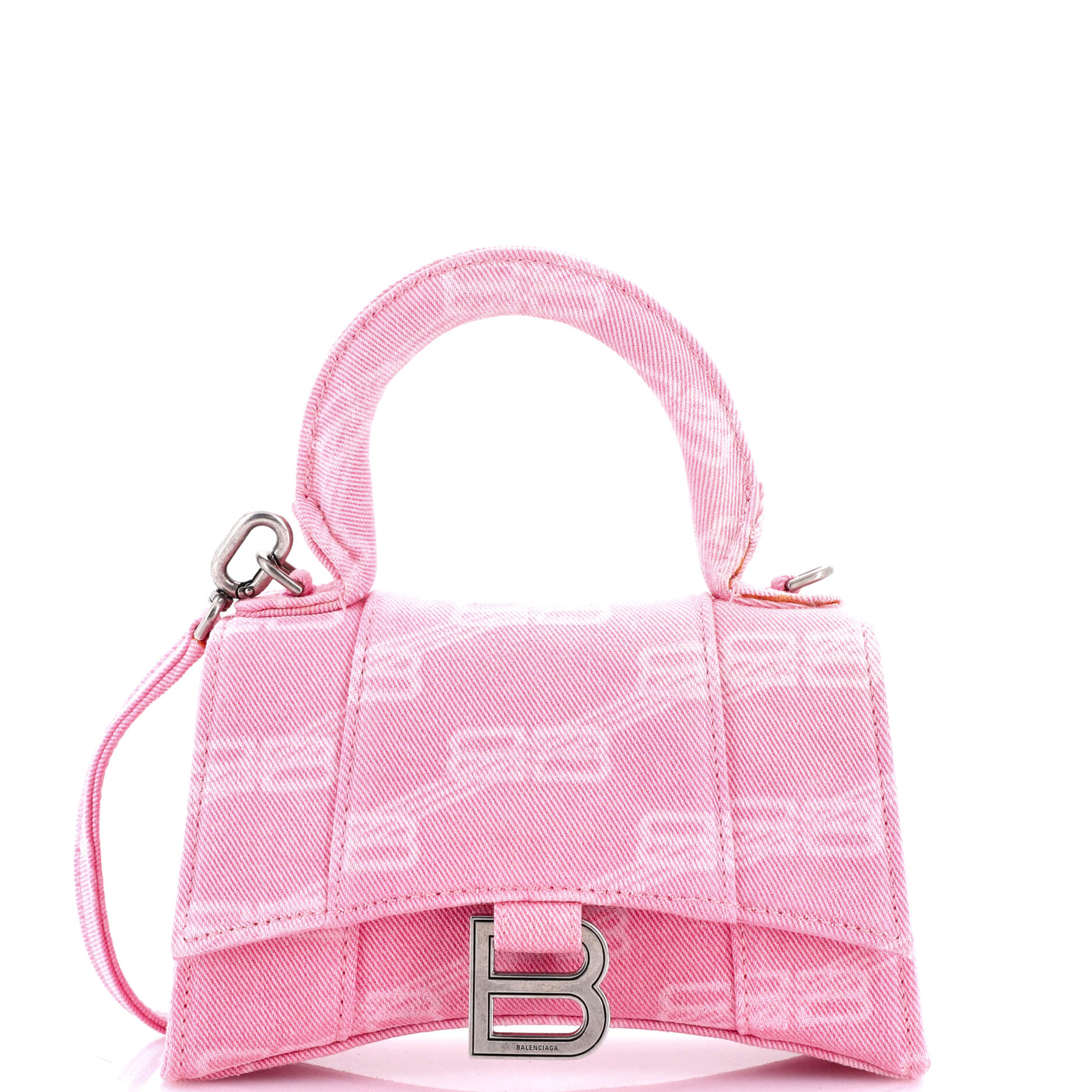 Pre-Owned Hourglass Top Handle Bag BB Monogram Denim XS By Rebag ...