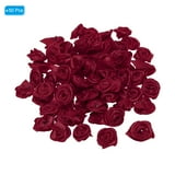 Uxcell Mini Satin Ribbon Roses Tiny Fabric Flowers Embellishments ...
