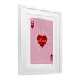 Queen Of My Heart Card White Framed Print Under Glass, design by Amanda ...