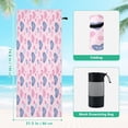 BZSMCE Soft Light Blue Heart Pattern For Beach Towel with Wind ...