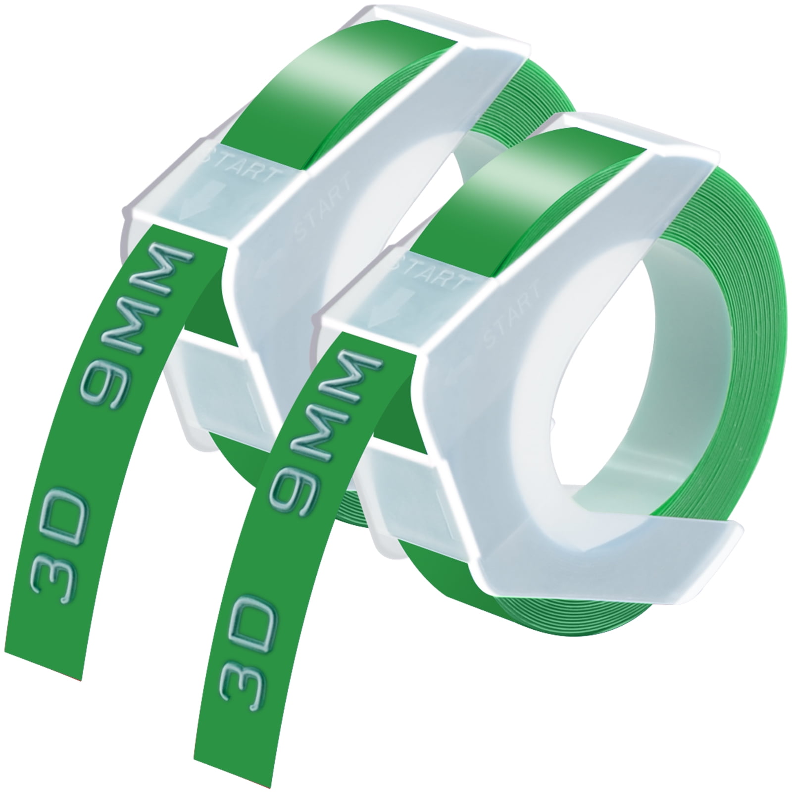 GREENCYCLE 2PK Compatible for Dymo 3D Plastic Embossing Labels 520103 ...