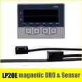 LP20E 2 Axis Digital Display DRO Magnetic Sensor Tape Displacement Readout Scale Position ...