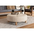 Baxton Studio Vinet Contemporary Beige Fabric Tufted Padded Coffee ...