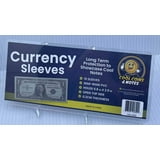 10 Banknote Holders Currency Sleeves Rigid US Dollar Modern Size Paper ...