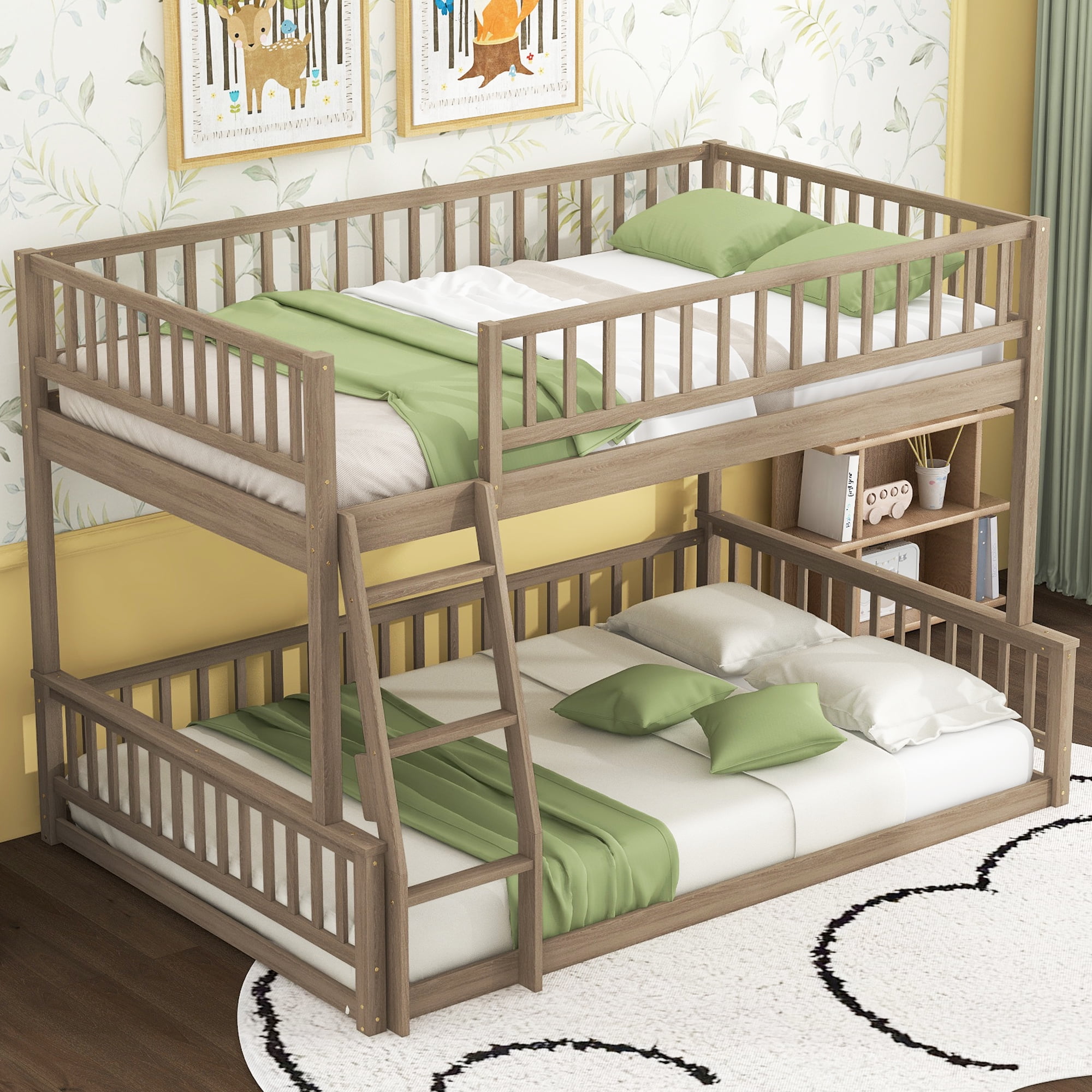 Click here for Euroco Full Xl Over Queen Size Bunk Bed  2-In-1 Wo... prices