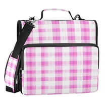 ALAZA Zipper Binder Pink and Black Stripe Pattern 3 Ring Trapper Keeper ...