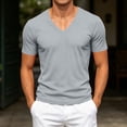 Avirosel Men's Casual Solid Color Mesh V Neck Tees Muscle Athletic ...