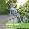 Vikakiooze Outdoor Ornaments, Boy & Girl Garden Statues with Fireflies ...