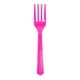 Way to Celebrate! Neon Pink Plastic Forks, 24ct - Walmart.com
