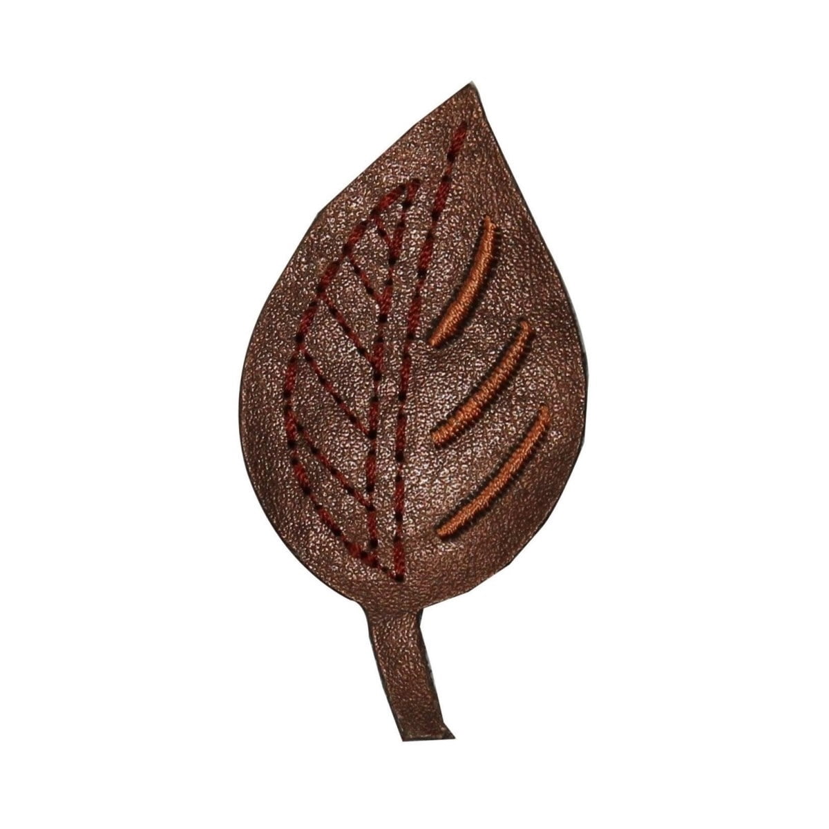 ID 7131 Pleather Beech Leaf Patch Fall Tree Symbol Embroidered Iron On ...