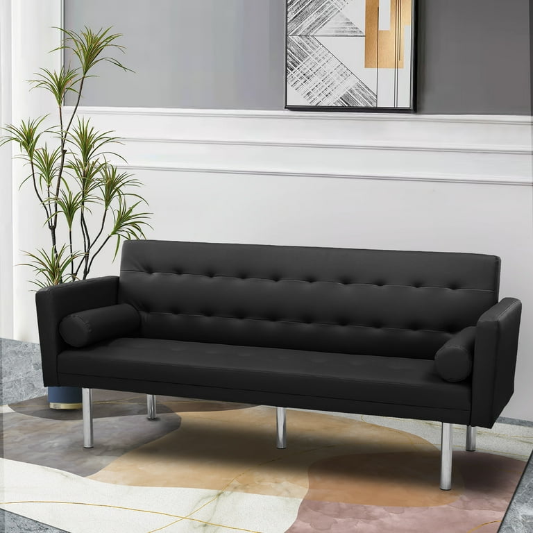 68 Inch Leather Sleeper Sofa | Baci Living Room