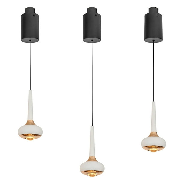 FSLiving 7W Adjustable Height Track Pendnat Light J-Type Retractable ...