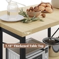 47” Kitchen Island with Storage, Large Bakers Rack with Power Outlet ...
