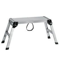 Costway HD EN131 Aluminum Platform Drywall Step Up Folding Work Bench ...
