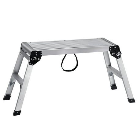 BENTISM Adjustable Heavy-Duty Aluminum Step Stool Folding Work Platform ...