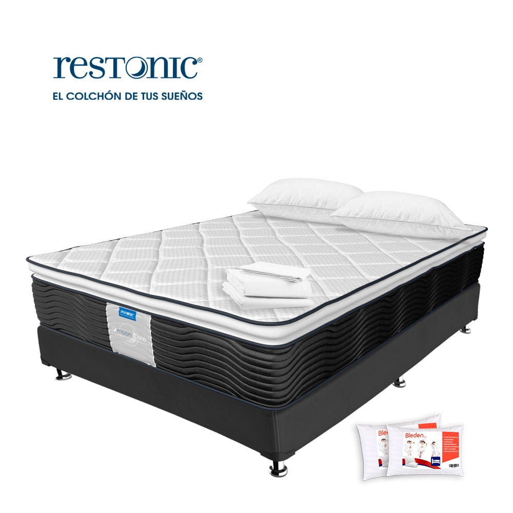 Colchon Matrimonial Restonic Ortopedico Moon Care Calm + Box ...